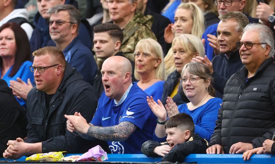 Chelsea Fans Cheer Their Team On Editorial Stock Photo - Stock Image ...