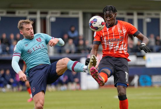 Charlie Taylor Burnley Challenges Elijah Adebayo Editorial Stock Photo ...
