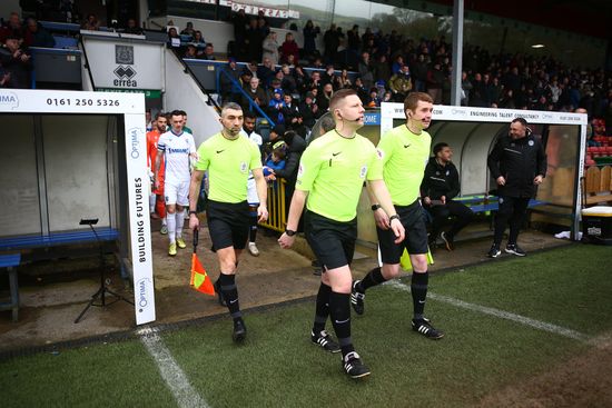 Efl Referee Marc Edwards Leads Out Editorial Stock Photo - Stock Image ...