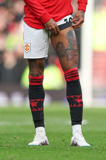 Tattoo On Leg Marcus Rashford Manchester Editorial Stock Photo - Stock ...