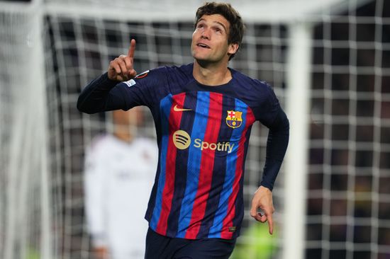 Marcos Alonso Fc Barcelona Celebrates After Editorial Stock Photo ...