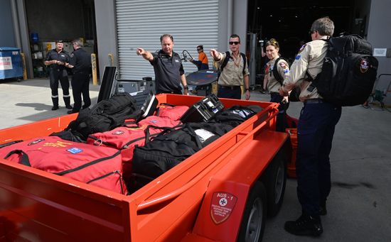 Members Queensland Fire Emergency Services Qfes Editorial Stock Photo ...
