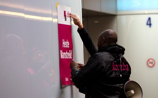 Strike Leaders Hang Strike Posters Today Editorial Stock Photo - Stock ...