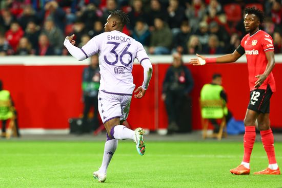 Breel Embolo Monaco Celebrates His Goal Editorial Stock Photo - Stock ...