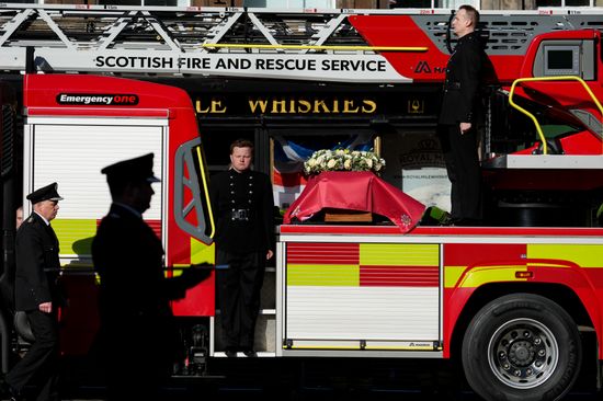 Firefighter Barry Martins Coffin Arrives St Editorial Stock Photo ...