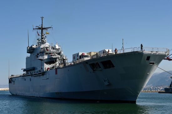 Italian Navy Ship San Marco Loaded Editorial Stock Photo - Stock Image ...