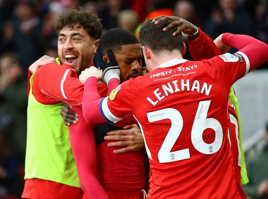 Chuba Akpom Celebrates Scoring Boros First Editorial Stock Photo ...
