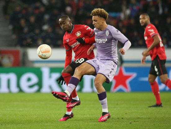 Moussa Diaby Bayer Leverkusen During Uefa Editorial Stock Photo - Stock ...