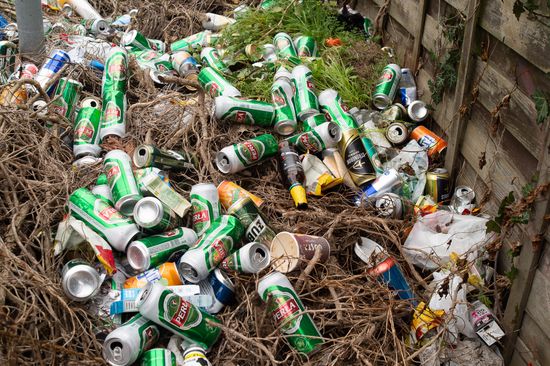 Familiar Sight Discarded Perla Beer Cans Editorial Stock Photo - Stock ...