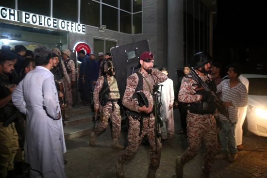 Paramilitary Soldiers Leave Police Compound After Editorial Stock Photo ...