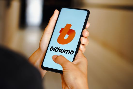 This Photo Illustration Bithumb Logo Seen Editorial Stock Photo - Stock ...