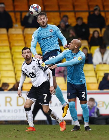 Exeter City Player Jonathan Grounds Heads Editorial Stock Photo - Stock ...