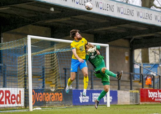 Aaron Jarvis Torquay United Challenges Aerial Editorial Stock Photo ...