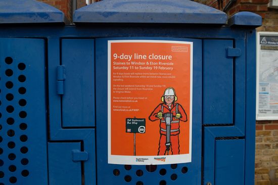 Notices Passengers About Rail Line Closure Editorial Stock Photo ...