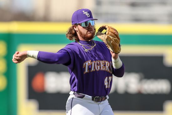 Lsu Third Baseman Tommy White 47 Editorial Stock Photo - Stock Image ...