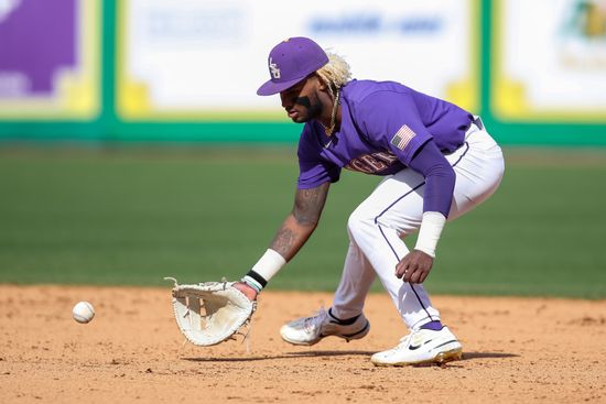 Lsu First Baseman Tre Morgan 18 Editorial Stock Photo - Stock Image ...