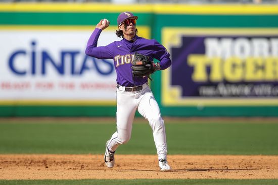 Lsu Shortstop Jordan Thompson 4 Makes Editorial Stock Photo - Stock ...