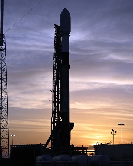Spacex Falcon 9 Rocket Prepared Launch Editorial Stock Photo - Stock ...
