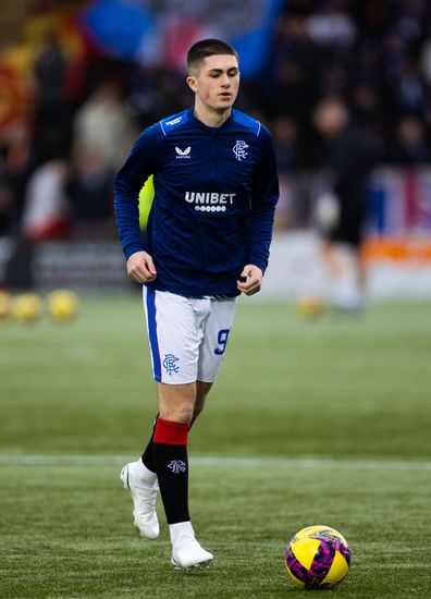 Bailey Rice Rangers Warms Scottish Premiership Editorial Stock Photo ...