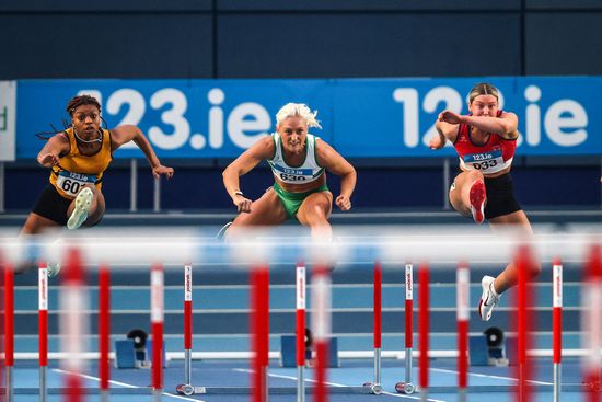 Womens 60m Hurdles Final Okwu Backari Editorial Stock Photo - Stock ...