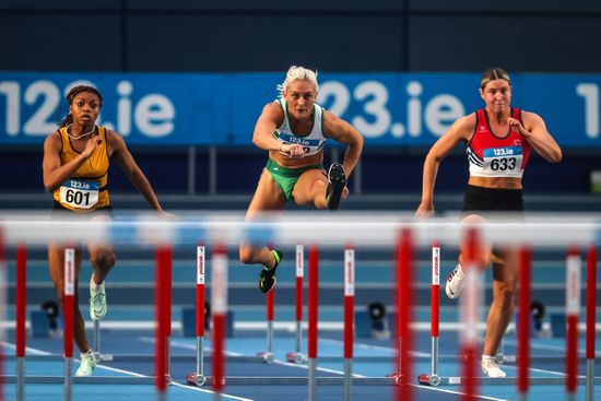 Womens 60m Hurdles Final Okwu Backari Editorial Stock Photo - Stock ...