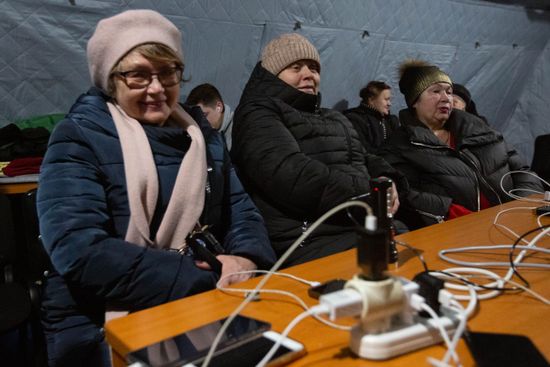 People Charge Their Devices Power Generator Editorial Stock Photo ...