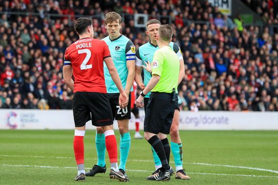 Colby Bishop 9 Portsmouth Conversation Referee Editorial Stock Photo ...