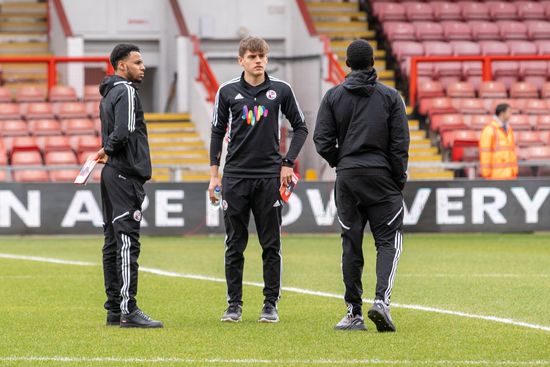Crawley Town Players Inspect Pitch Ahead Editorial Stock Photo - Stock ...