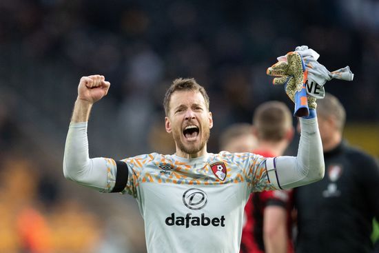 Neto Goalkeeper Bournemouth Celebrates After Game Editorial Stock Photo ...
