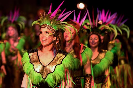 Group People Takes Part Carnival Parade Editorial Stock Photo - Stock ...