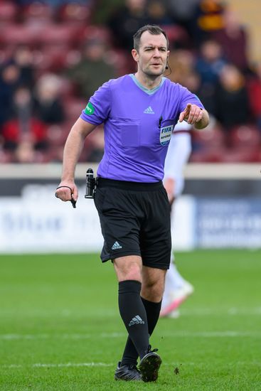 Referee Don Robertson During Cinch Scottish Editorial Stock Photo ...