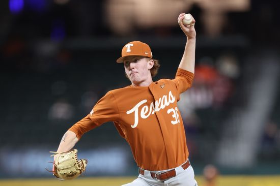 Longhorn Pitcher David Shaw 36 Prepares Editorial Stock Photo - Stock ...