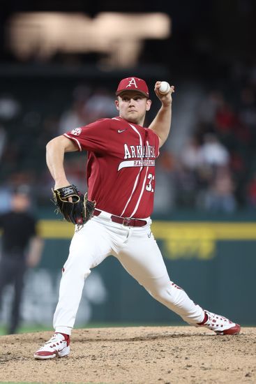 Razorback Pitcher Zack Morris 32 Prepares Editorial Stock Photo - Stock ...