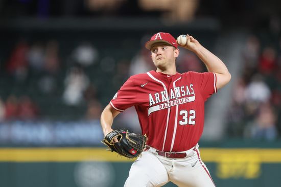 Razorback Pitcher Zack Morris 32 Prepares Editorial Stock Photo - Stock ...