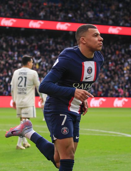 Psgs Forward Kylian Mbappe Celebrates After Editorial Stock Photo ...