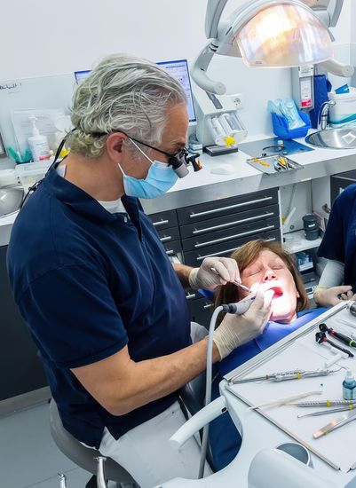 Dentist Does Dental Prophylaxis Performs Dental Editorial Stock Photo ...
