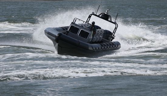 Military Naval Boats Perform Free Water Editorial Stock Photo - Stock ...