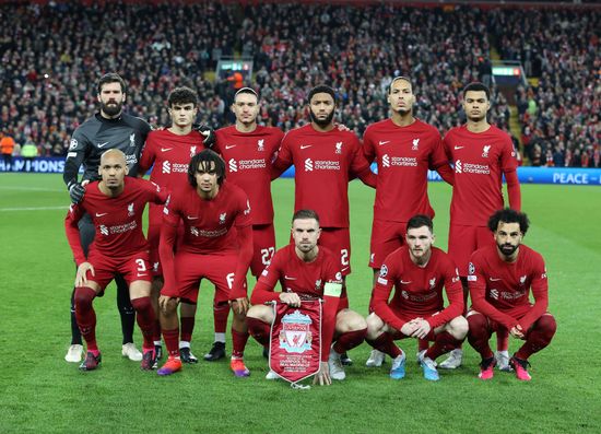 Liverpool Starting Eleven Pose Photo Anfield Editorial Stock Photo ...