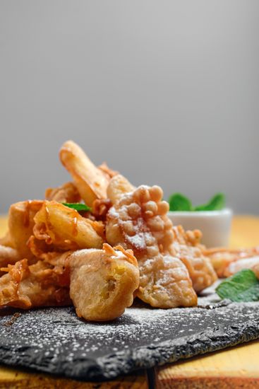 Close View Deep Fried Fruits Breading Editorial Stock Photo - Stock ...