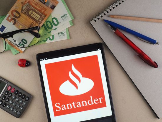 This Photo Illustration Santander Group Logo Editorial Stock Photo ...