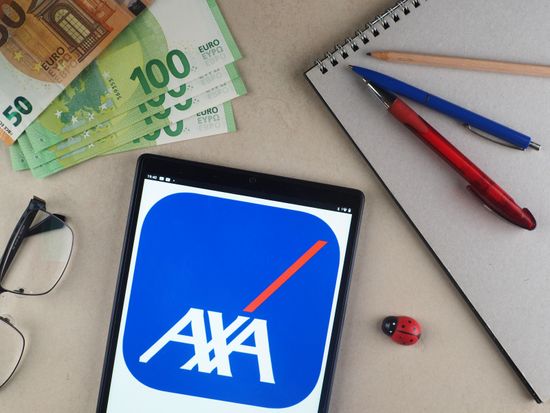 This Photo Illustration Axa Company Logo Editorial Stock Photo - Stock ...