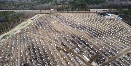 Solar Farm Under Construction West Greenwich Editorial Stock Photo ...