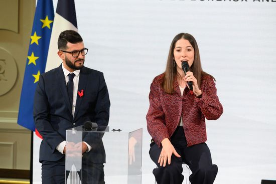 Nordine El Ouachimi Eleonore Crespo Attend Editorial Stock Photo ...