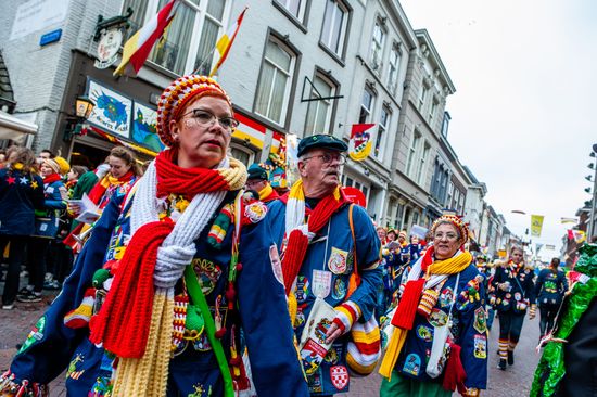 People Wearing Official Oeteldonk Traditional Costume Editorial Stock ...
