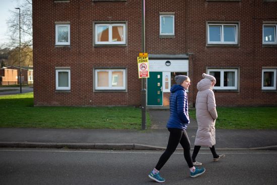 People Walk Past Sign Denoting Play Editorial Stock Photo - Stock Image ...