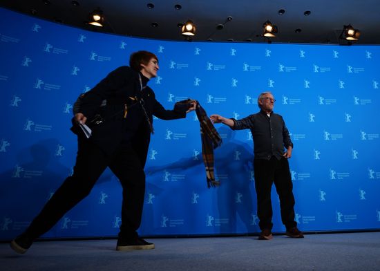Steven Spielberg Hands His Scarf Aide Editorial Stock Photo - Stock ...