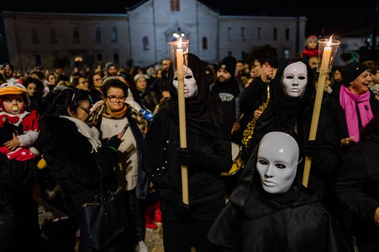 Masks Around Puppet On Shrove Tuesday Editorial Stock Photo - Stock ...
