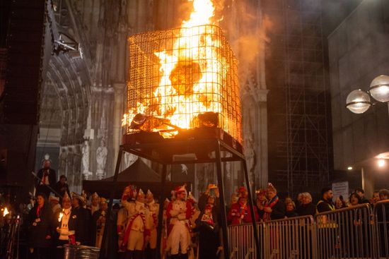 Burning Puppet Traditional Carnival Costume Seen Editorial Stock Photo ...