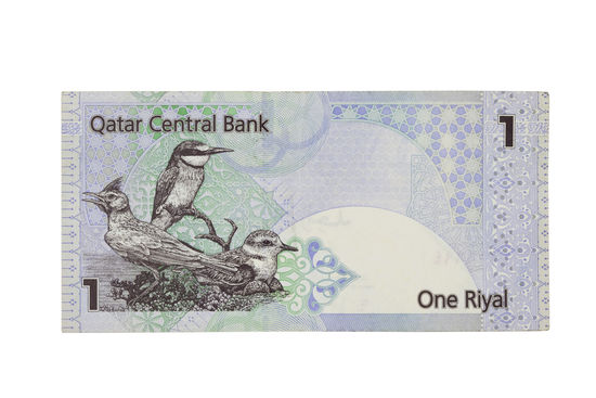 Qatari One Rial Riyal Bill Editorial Stock Photo - Stock Image ...