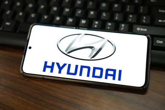 This Photo Illustration Hyundai Motor Logo Editorial Stock Photo ...